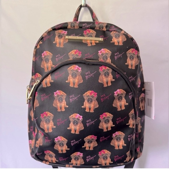 Betsey Johnson | Bags | Betsy Johnson Puppy Print Backpack Nwt | Poshmark